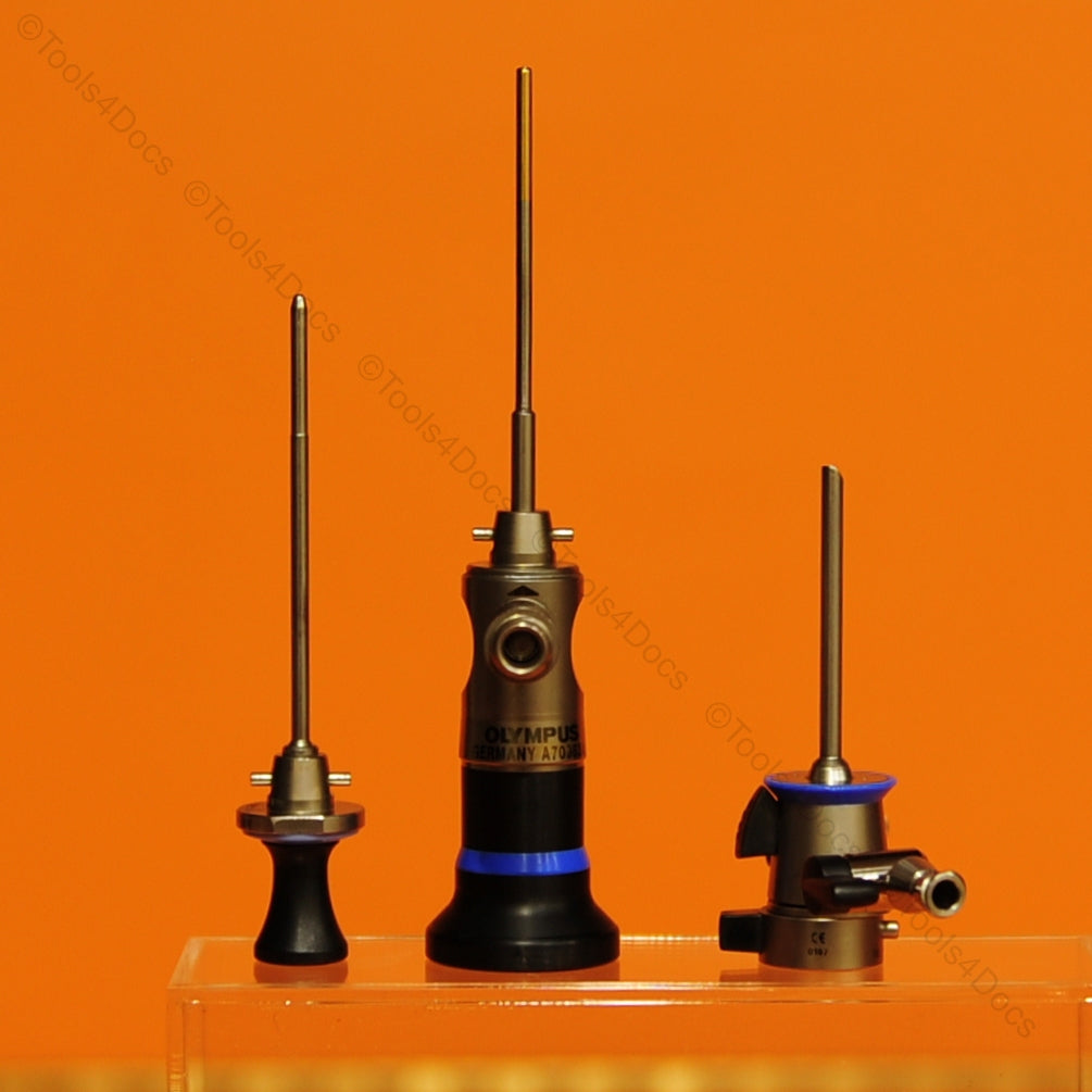 Olympus A70963A 2.7mm, 30-deg Arthroscope w/ 2 stopcock Trocar & Obtur ...