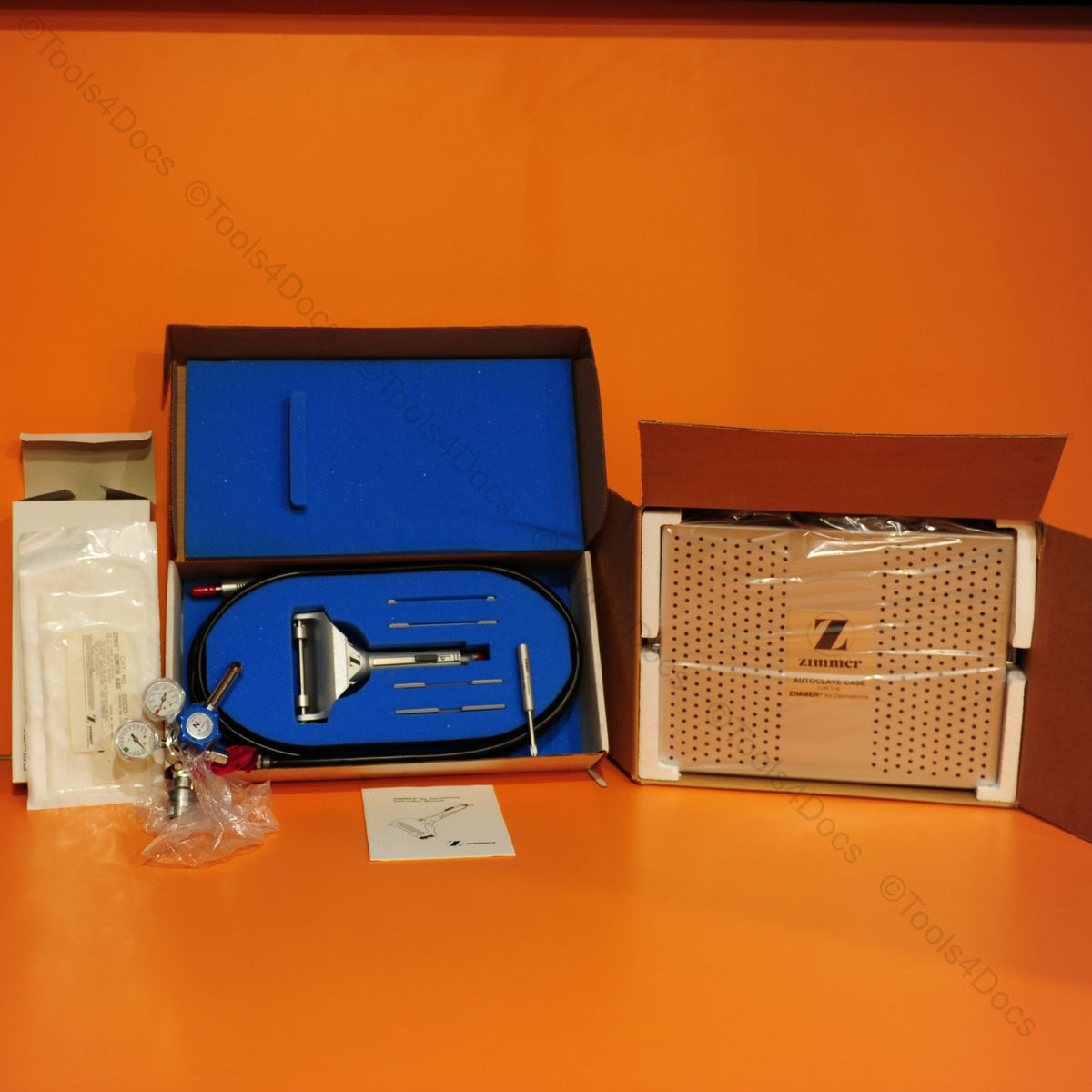 Brand New Zimmer Air Dermatome 8801 Kit w/Case, Blades and Nitrogen Re ...