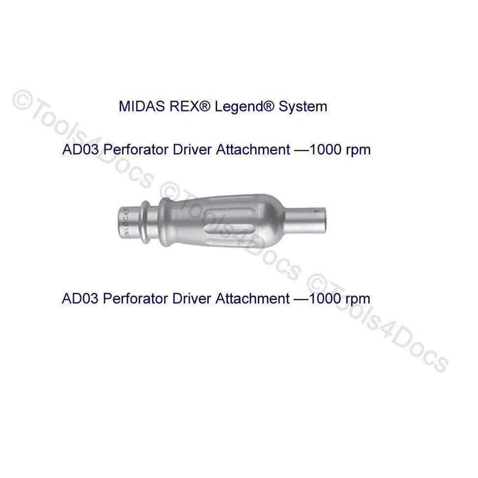 Brand New MIDAS REX Legend System AD03 1000 rpm Perforator Driver Atta ...