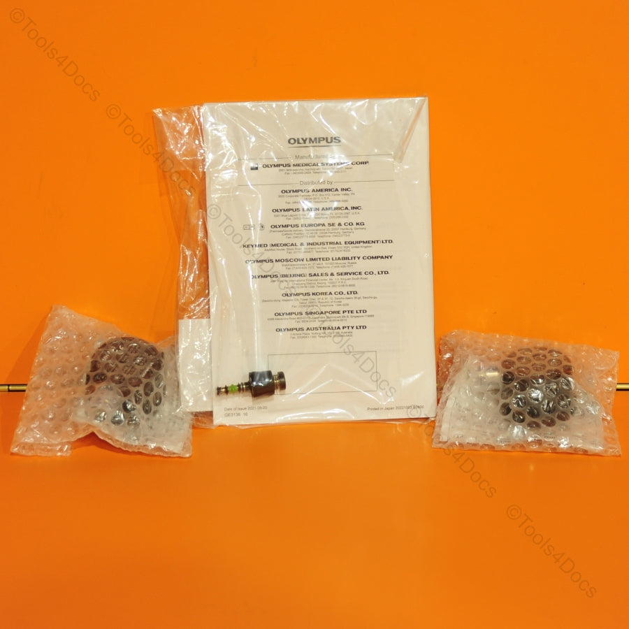 Brand new set of TWO Olympus MH-553 Soaking Caps & One MAJ-1444 Air/Wa ...