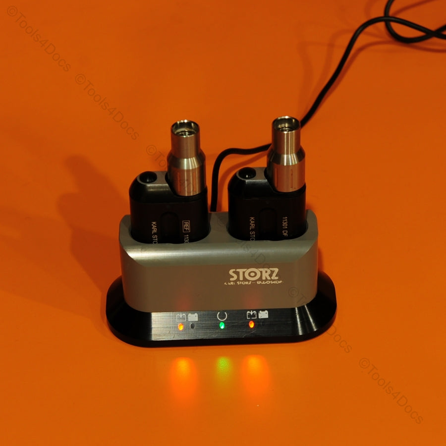 2X Storz 11301DF rechargeable Battery Light Source LEDs with Dual Char ...